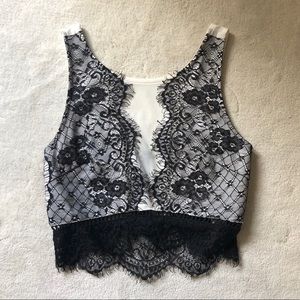 Lush | Tops | Lush Mesh And Lace Dress Crop Top | Poshmark